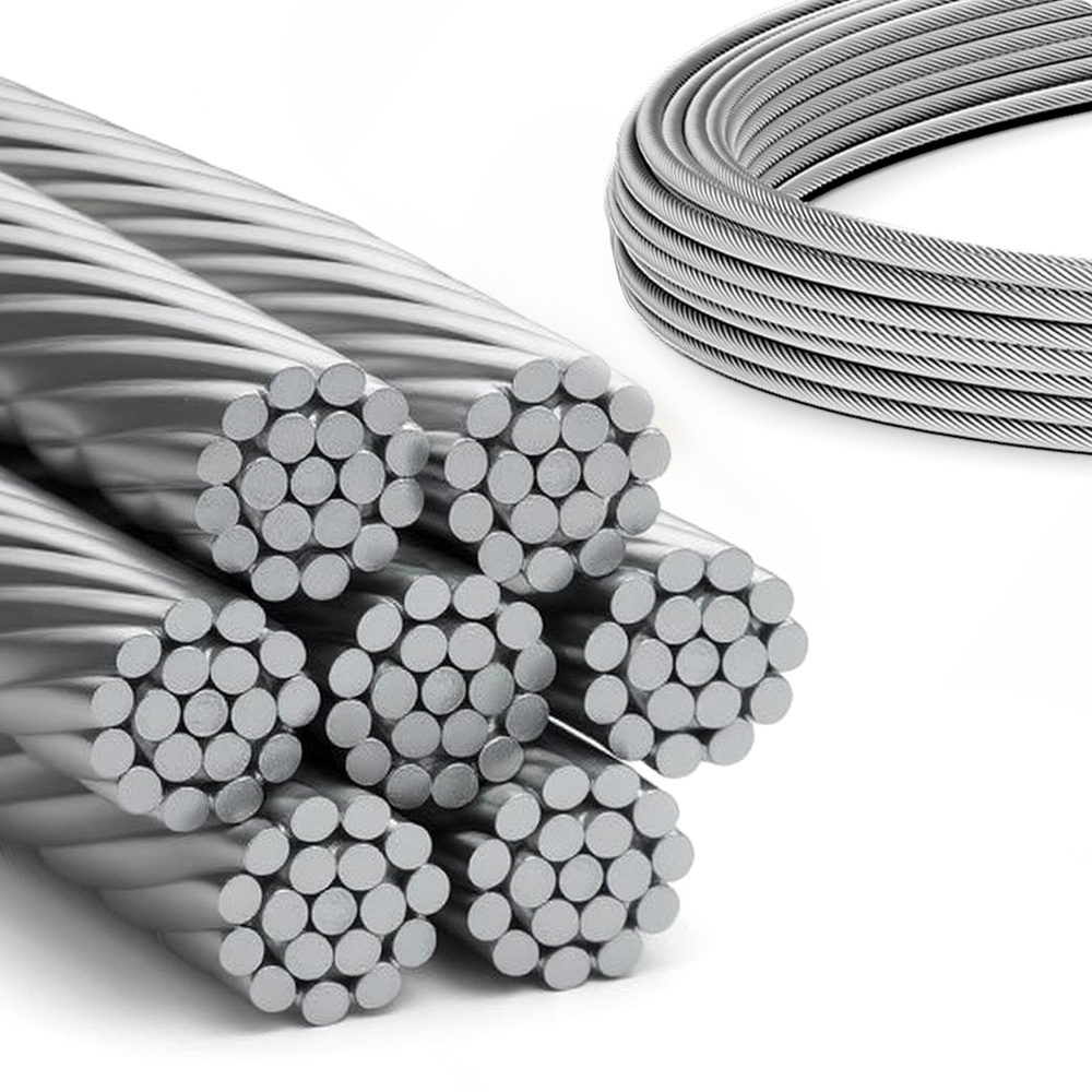 Lina Linka Stalowa Nierdzewna Kwasoodporna 4mm 7x19 4mm 7x19 | Liny Nierdzewne & Osprzęt \ Liny ...