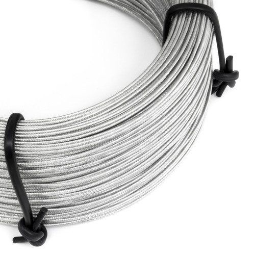 Lina Linka Stalowa Ocynk Ocynkowana w Otulinie Otulina PCV Przerozczysta BEZBARWNA 0,6/1,2mm ...